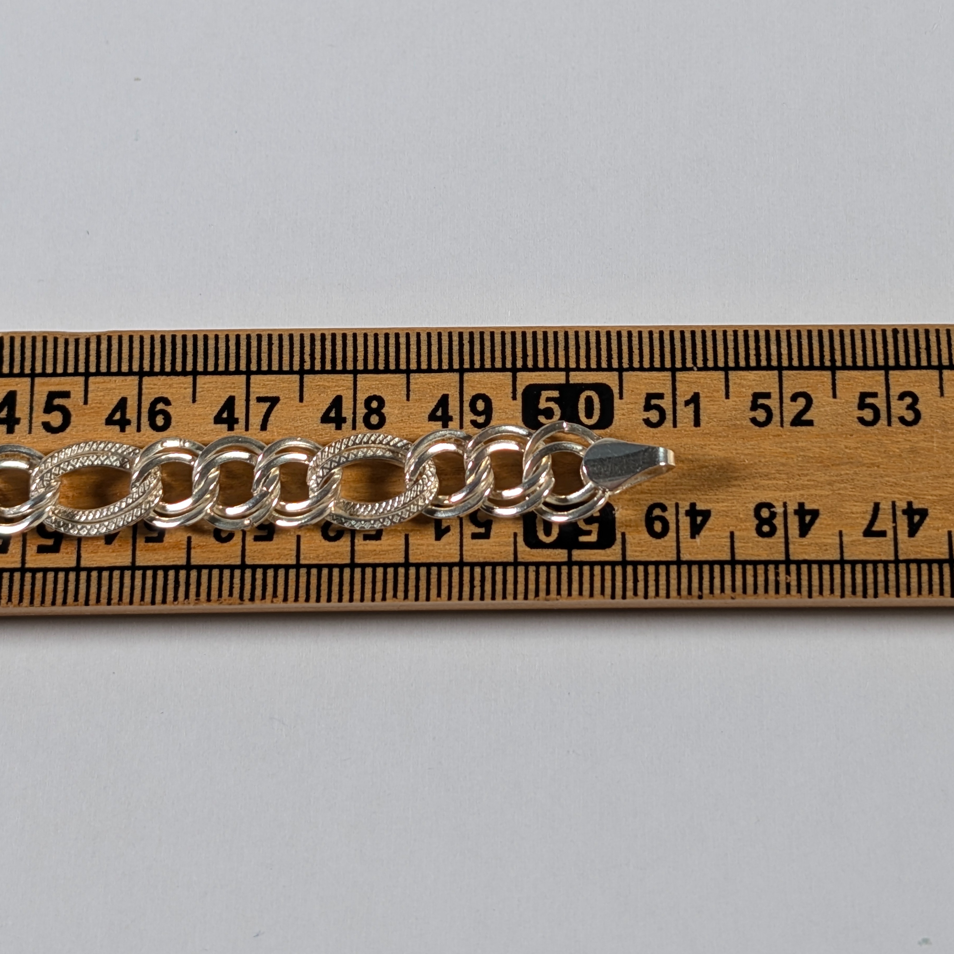 Pre-owned 925 Silver Double Twisted Oval & Round Link Chain 20" - Own4Less